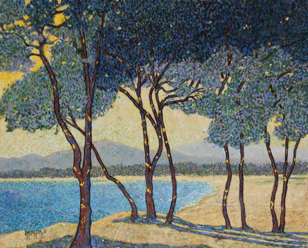 Monet by Saffer - Oil on board by unique artist H. M. Saffer II